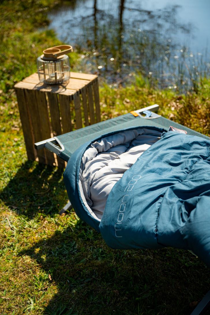 Easy Camp Pampas Folding Camp Bed - Pacific Blue — Aztec Leisure