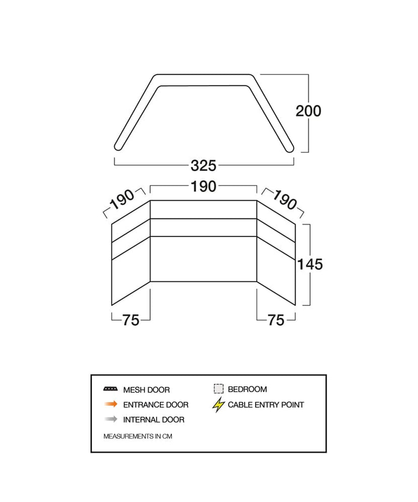 Vango AirBeam 3 Panel Windbreak Camping Shelter — Aztec Leisure