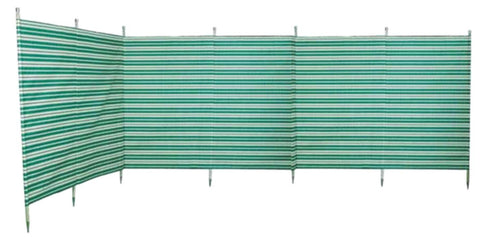 Blue Diamond Windbreak 5 or 7 Pole - Green Stripe ***COLLECTION IN STO