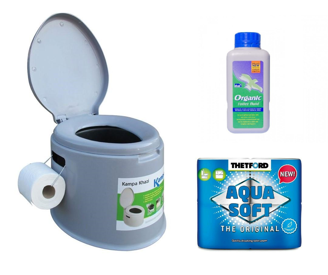 Kampa Khazi Portable Camping Chemical Toilet — Aztec Leisure