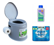 Kampa Khazi Portable Camping Chemical Toilet — Aztec Leisure