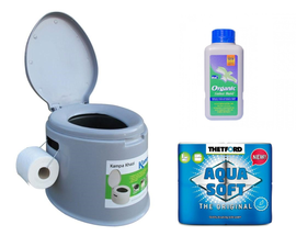Kampa Khazi Portable Camping Chemical Toilet — Aztec Leisure