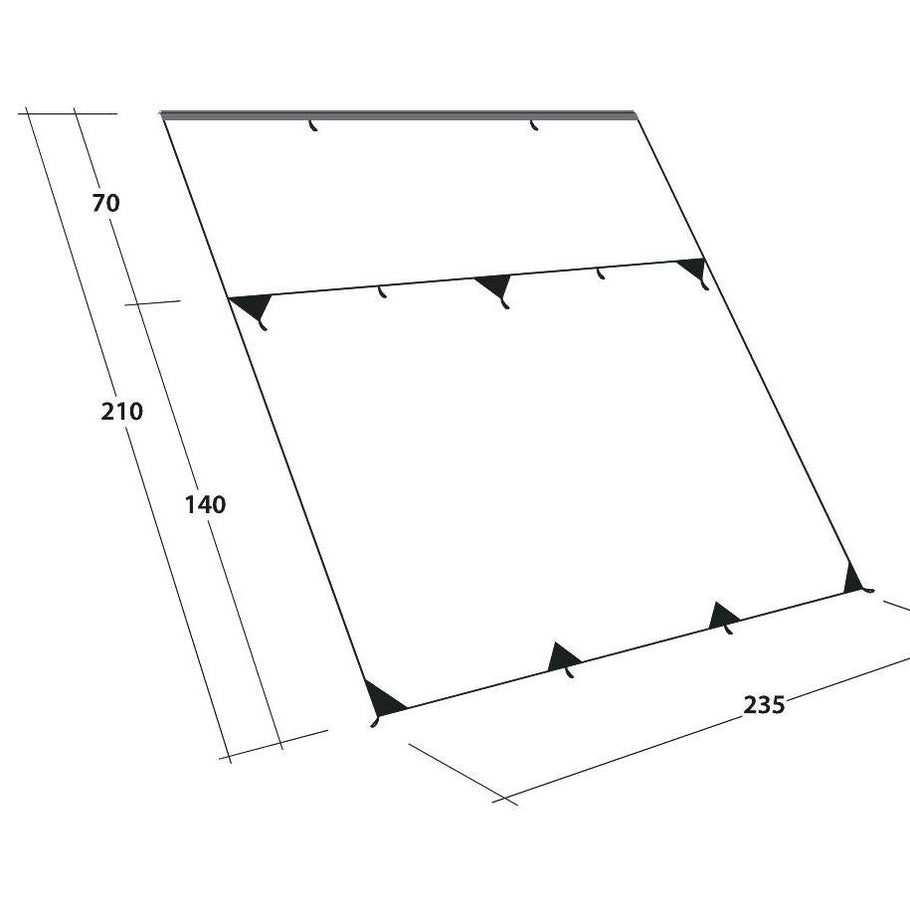 Outwell Hillcrest Tarp - Versatile Awning Extension for Campervans and ...
